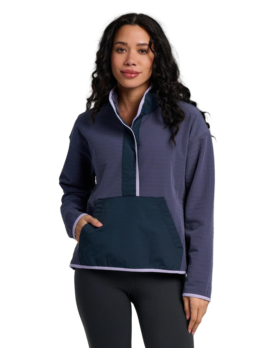 Free Fly Apparel Gridback Fleece Snap Pullover for Women – Half-Moon ...