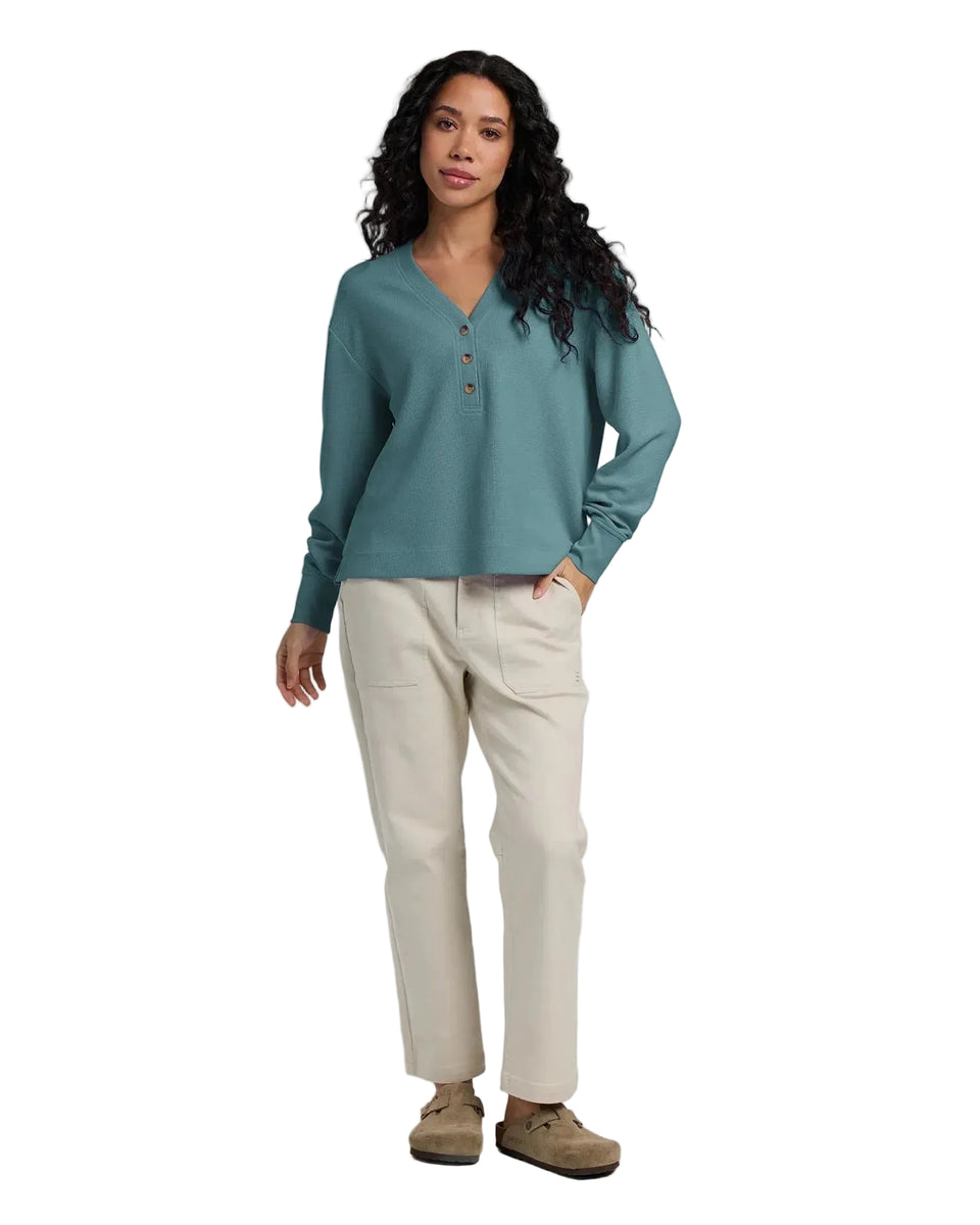 Free Fly Apparel Waffle Long Sleeve Henley for Women – Half-Moon Outfitters